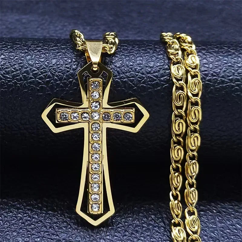 Titanium Steel Cross Pendant 30g - Hypoallergenic Necklace – Red Leaf ...